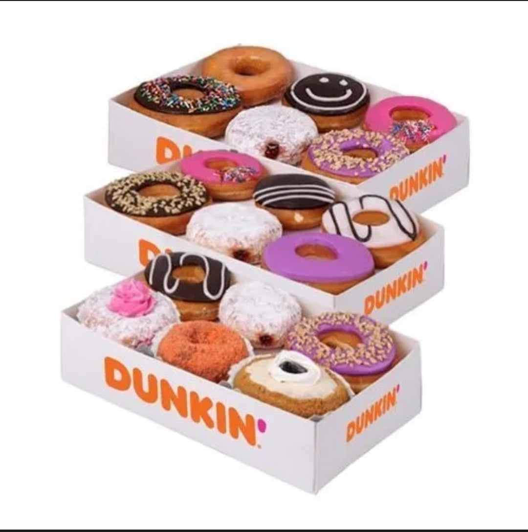 Dunkin- 18 Supreme donut – CREATIVE LOVE FLOWER DESIGN SERVICES