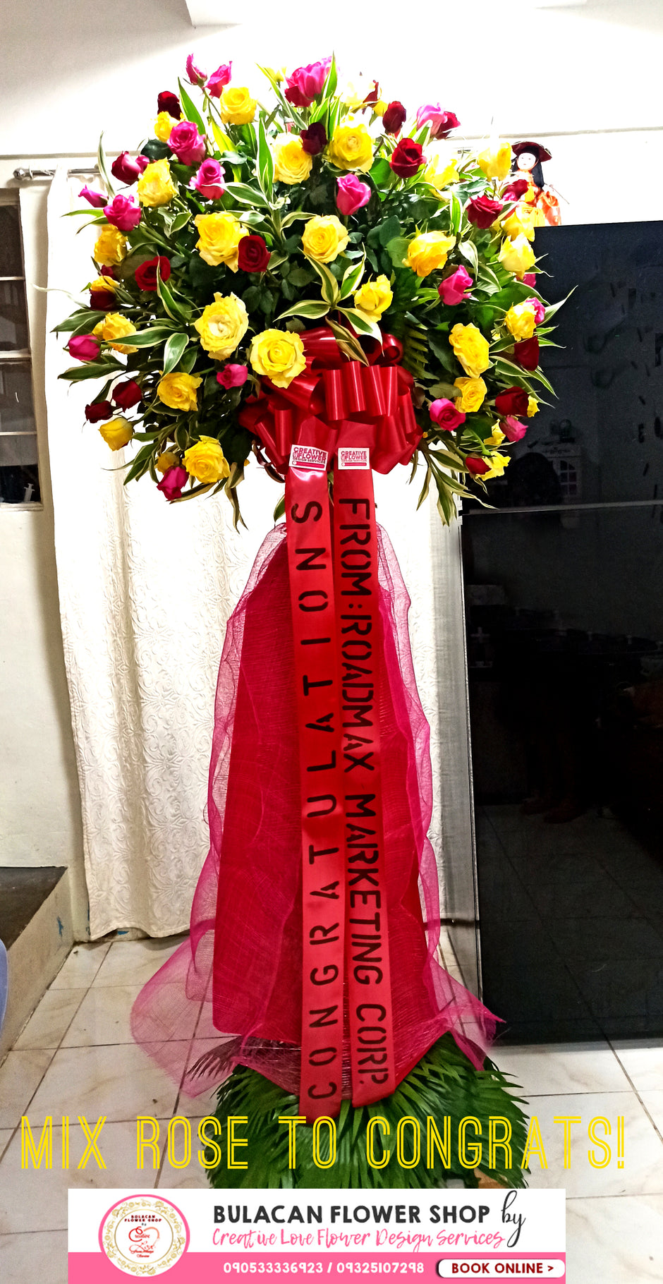 Congratulations Standee – BULACAN FLOWER SHOP by CREATIVE LOVE FLOWERS