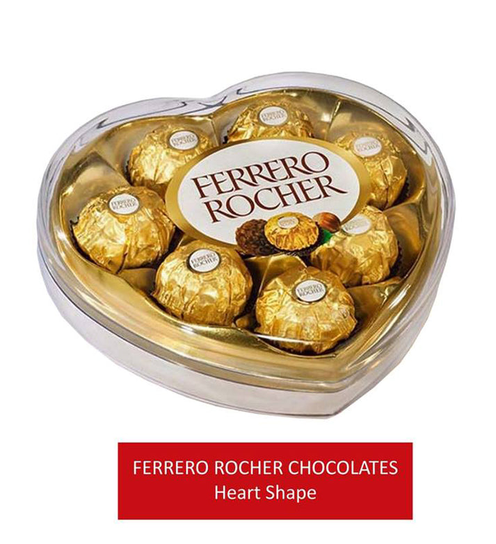Chocolate - 8 heart Ferrero Rocher – CREATIVE LOVE FLOWER DESIGN SERVICES